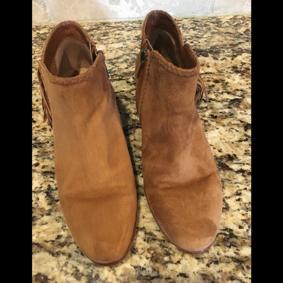 Sam Edelman | Shoes | Sam Edelman Suede Tan Booties 6 | Poshmark